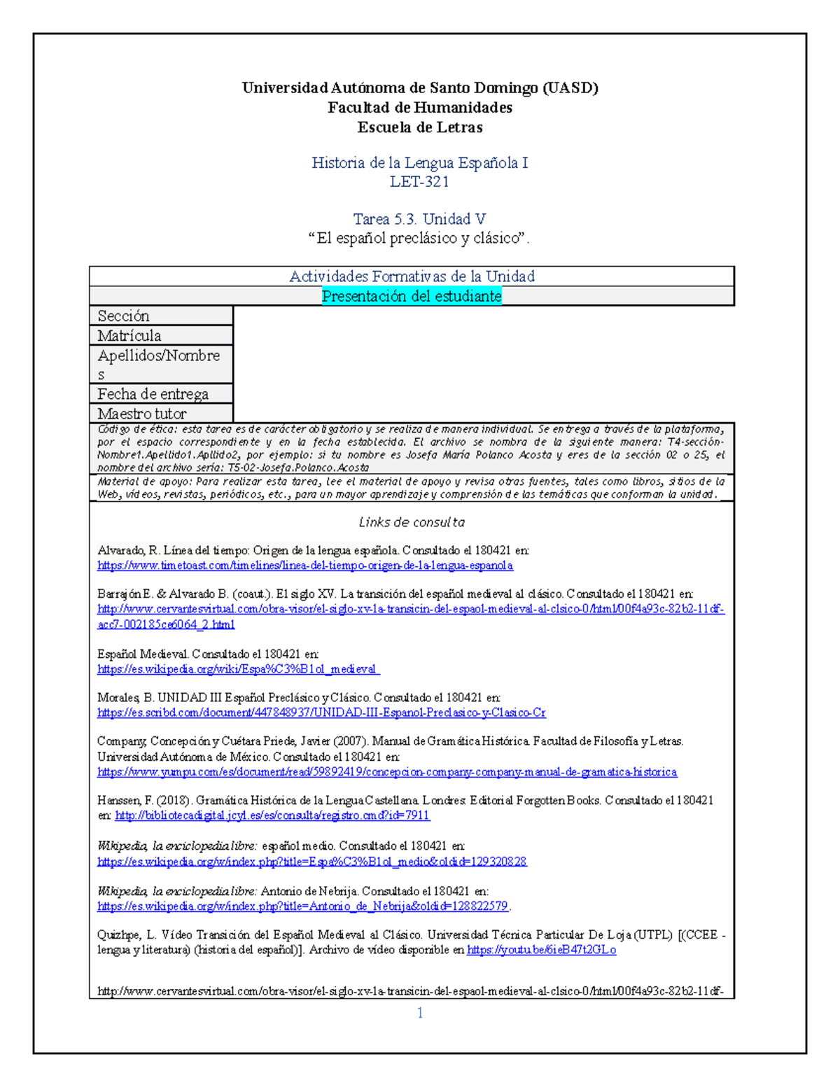 UNIDAD 5 LETRA 2 RESUMEN - Letras 011-12 - UASD - Studocu