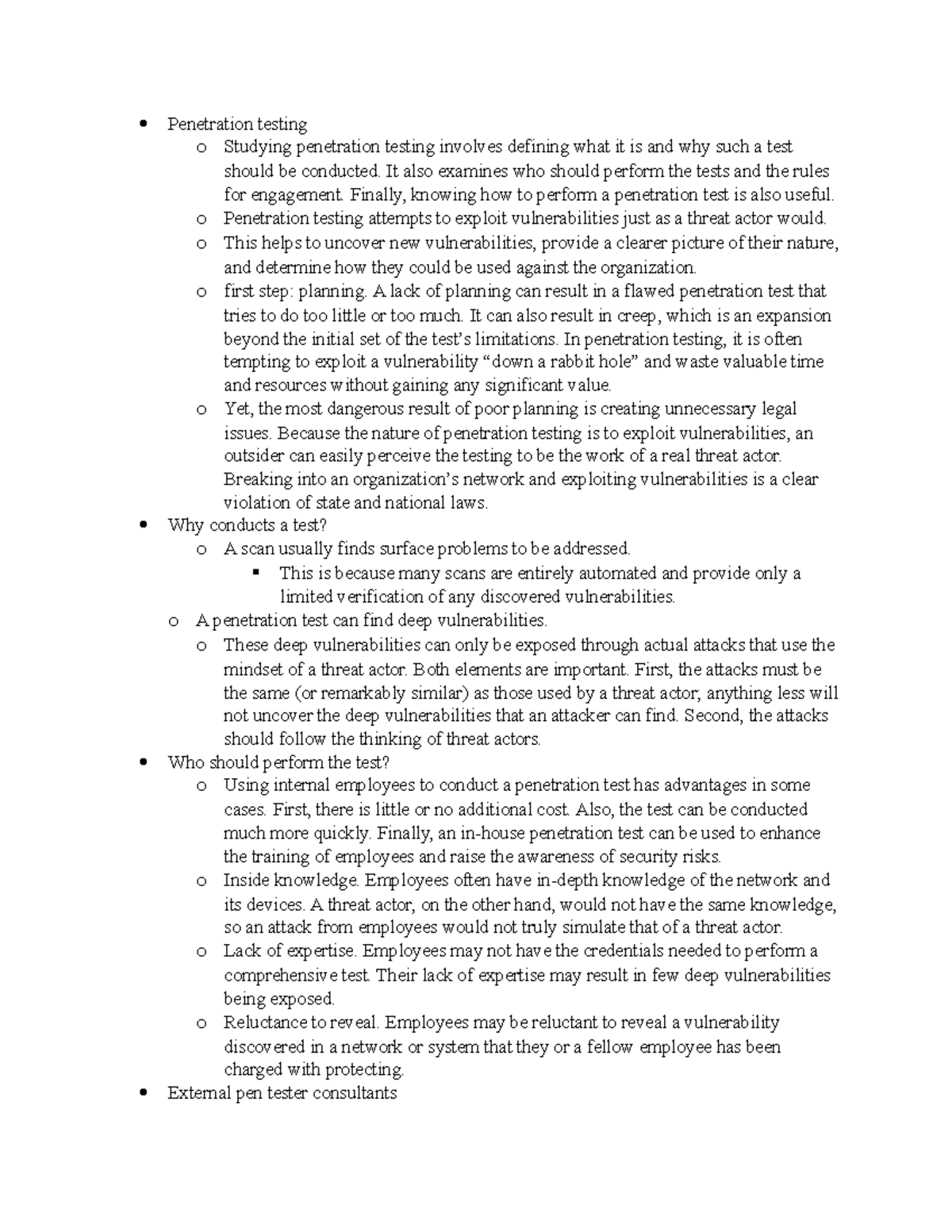 Sec Mod 2 - Lecture notes for SEC 110 module 2 - Penetration testing o ...