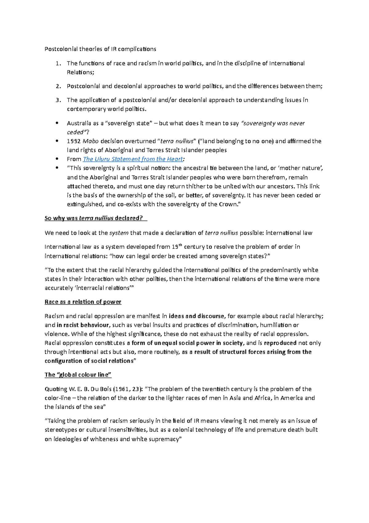 3 Postcolonial Theories of IR Complications of Sovereignty Part 1 ...
