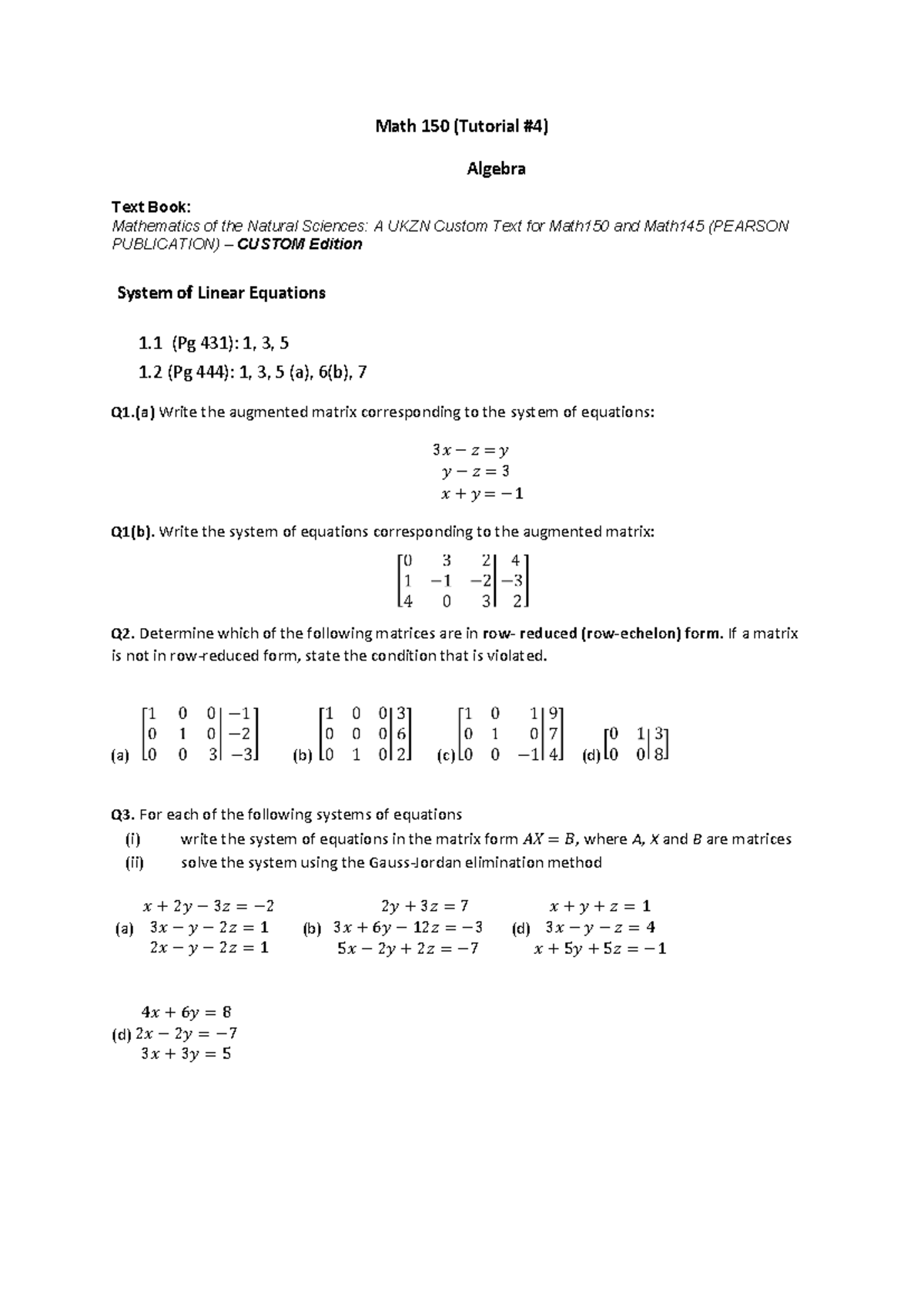 Tutorial 4 37a3e059e91b04a6aec0ef8cc14eff8c - Math 150 (Tutorial #4 ...