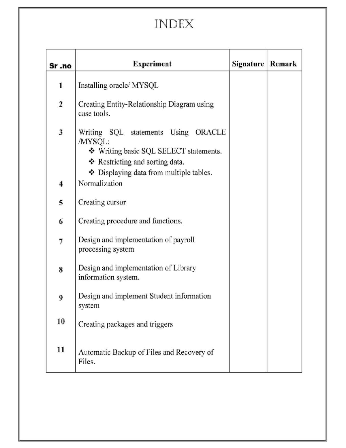DBMS practical (1) 231228 134025 - b.tech - Studocu