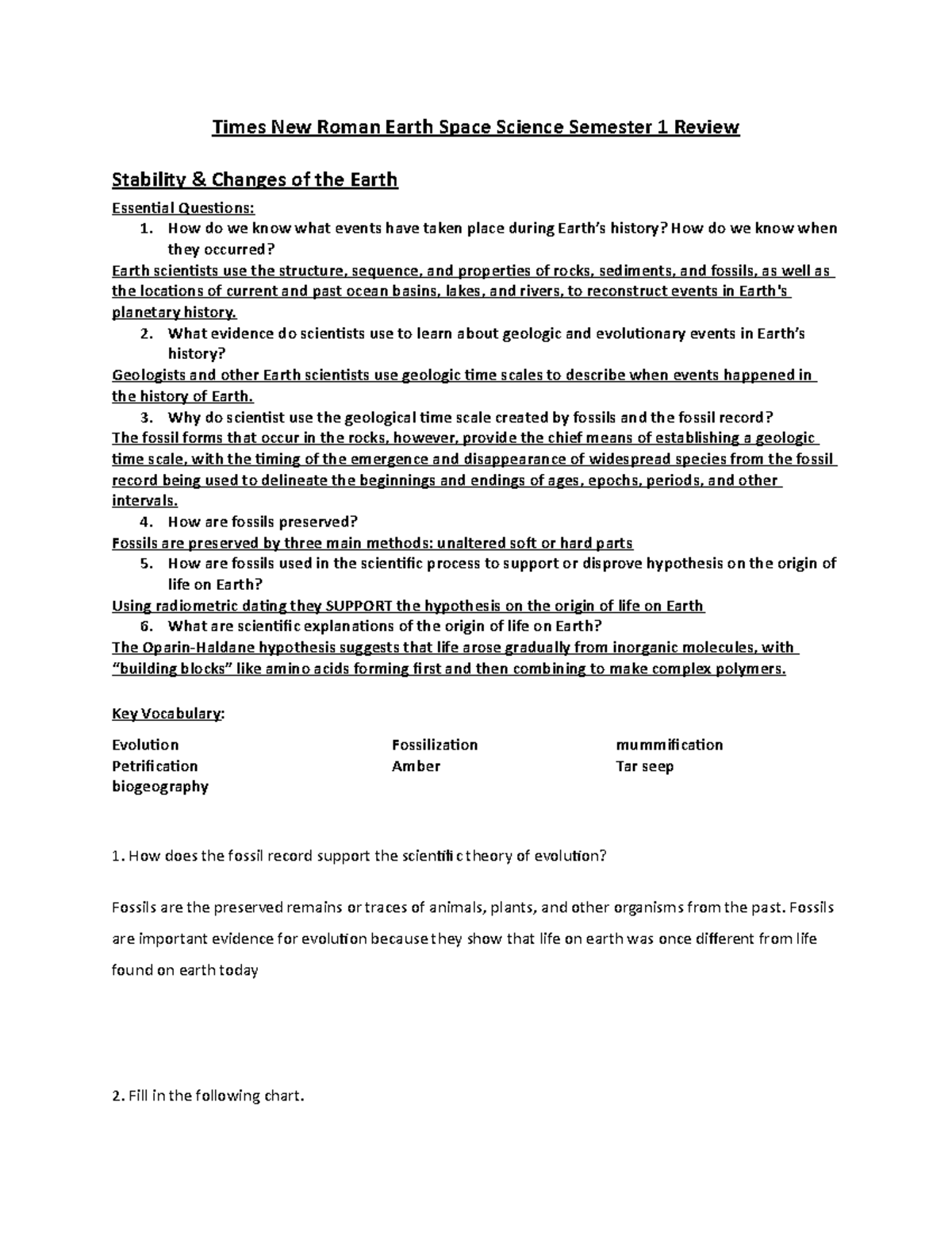[Unit 1 Review] Earth Space Science Unit 1 Review R - Times New Roman ...