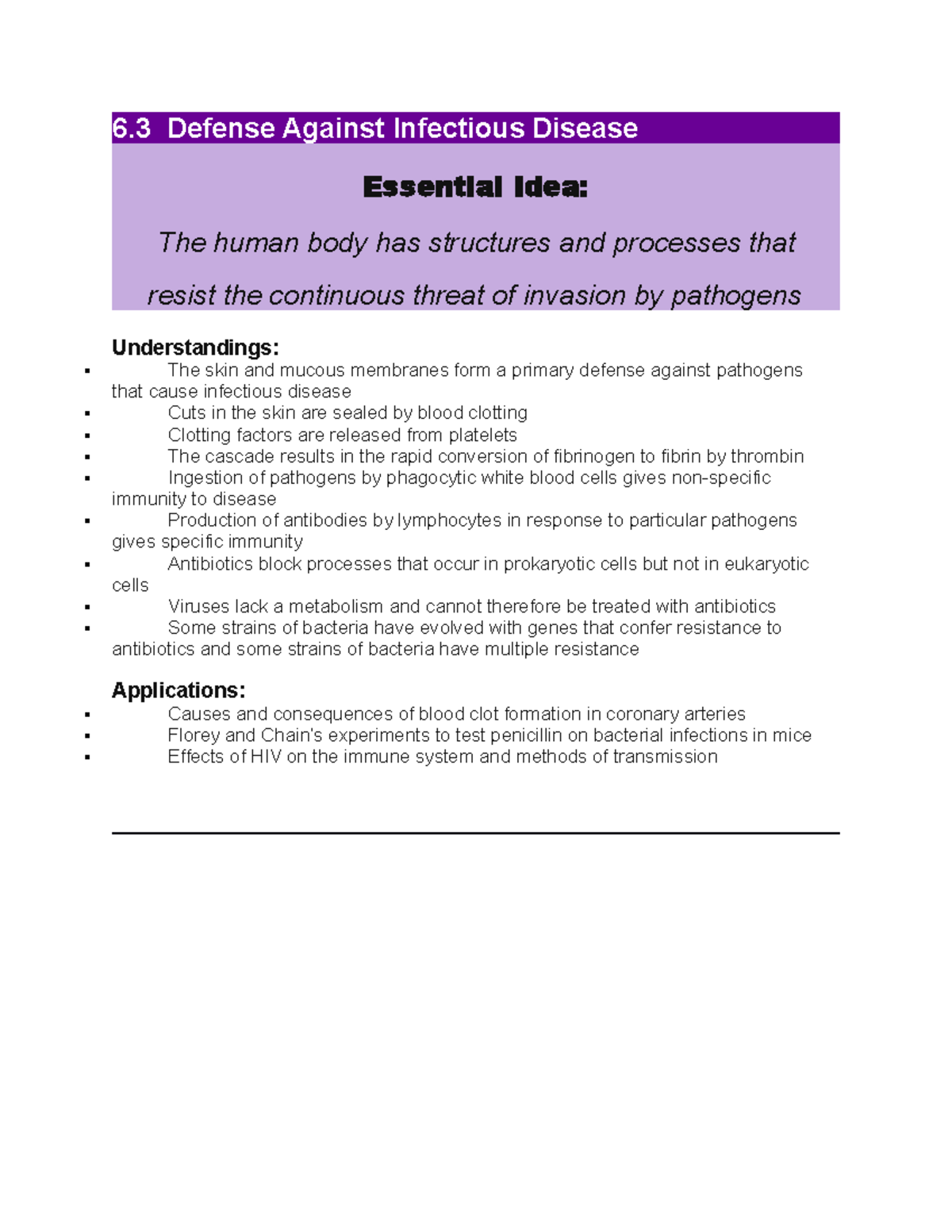 6.3 diseases defense - 6 Defense Against Infectious Disease Essential ...