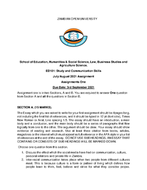 CUZL251 Constitutional LAW I Module - CAVENDISH UNIVERSITY ZAMBIA LAW ...