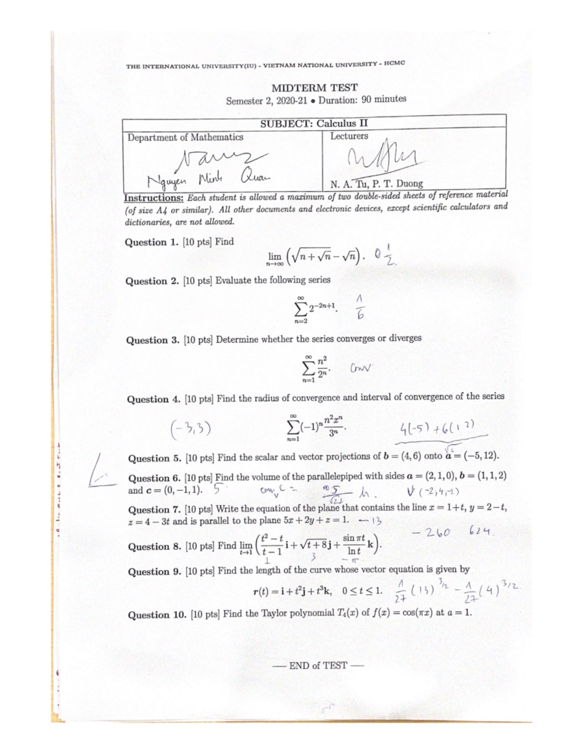 S2-2021-2 - note - THE INTERNATIONAL UNIVERSITY(IU) VIETNAM NATIONAL ...