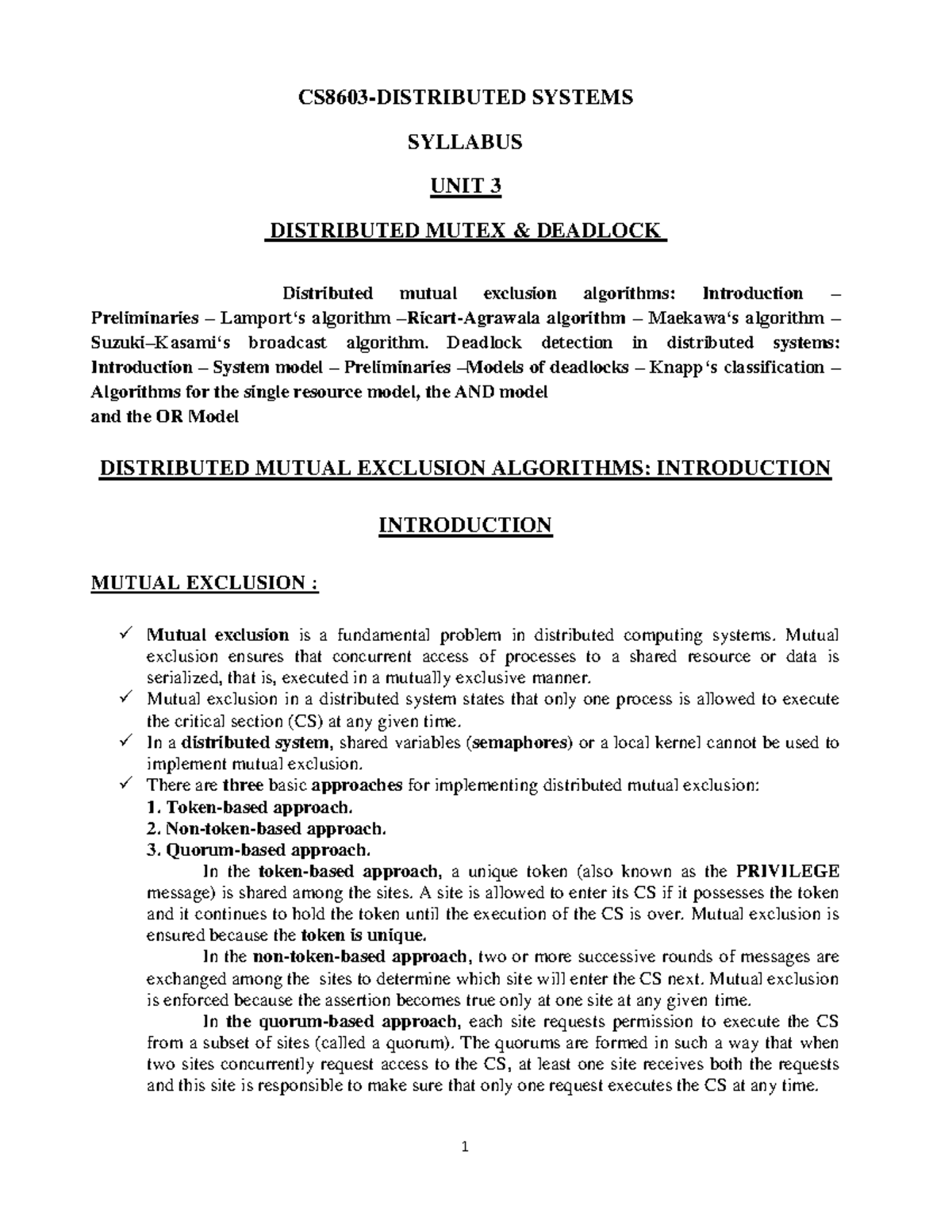 DS -UNIT 3 Notes (1) 230222 185948 - CS8603-DISTRIBUTED SYSTEMS ...