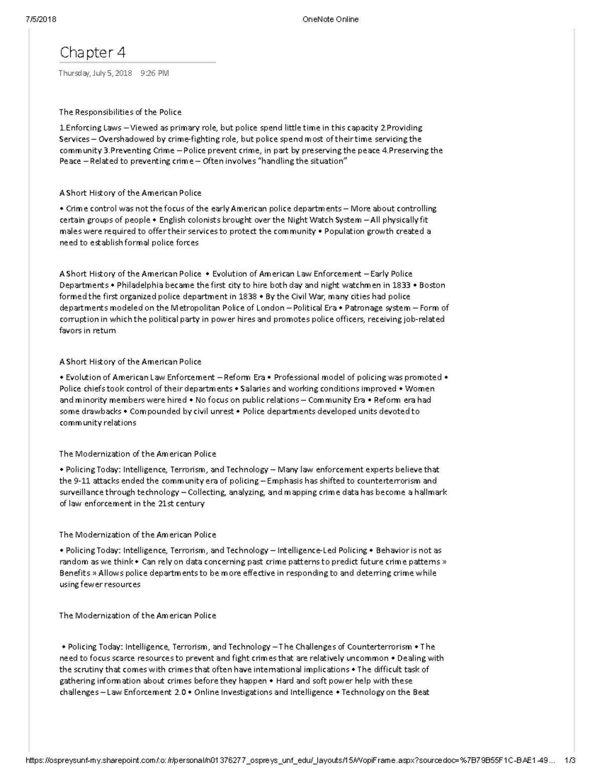 Chapter 4 lecture notes intro to crim - 7/5/2018 OneNote Online Chapter ...