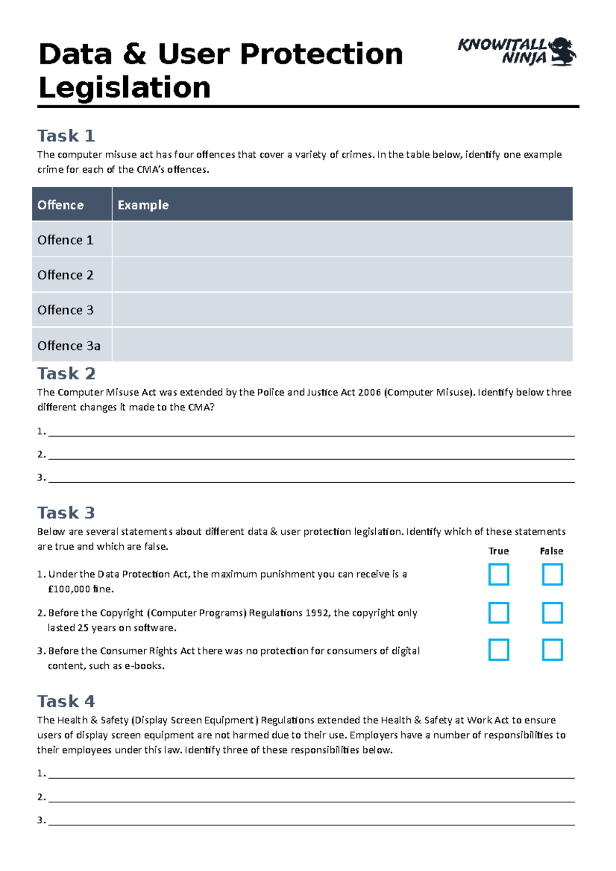 41 Data and User Protection Legislation - Data & User Protection ...
