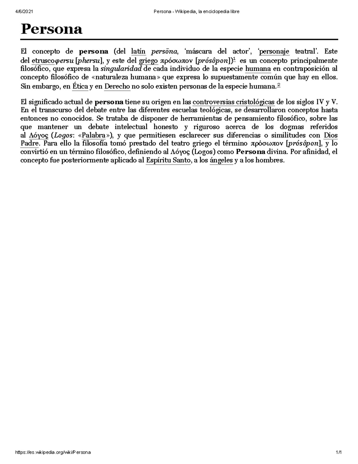 Persona - Wikipedia, la enciclopedia libre - wikipedia/wiki/Persona 1 ...