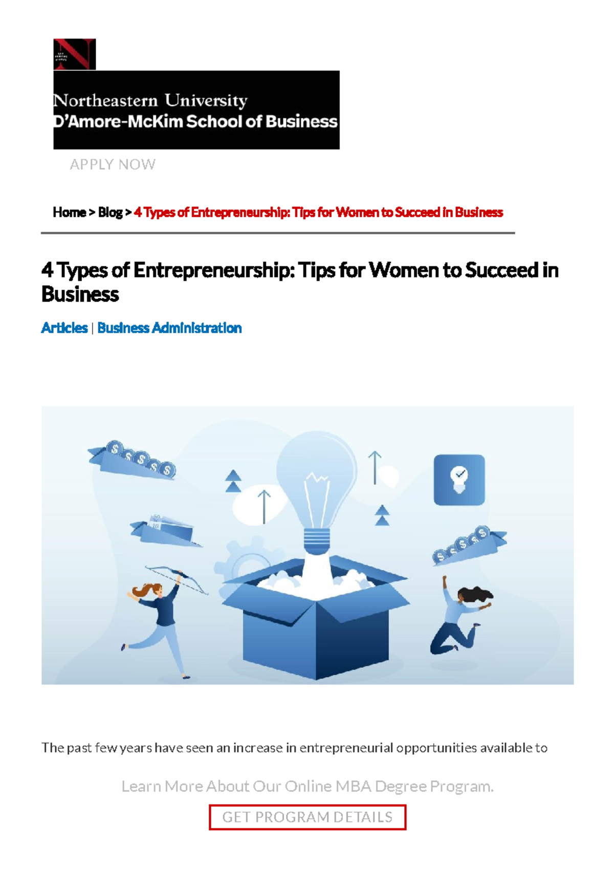 4 Types of Entrepreneurship Tips for Women in Business - APPLY NOW Home ...
