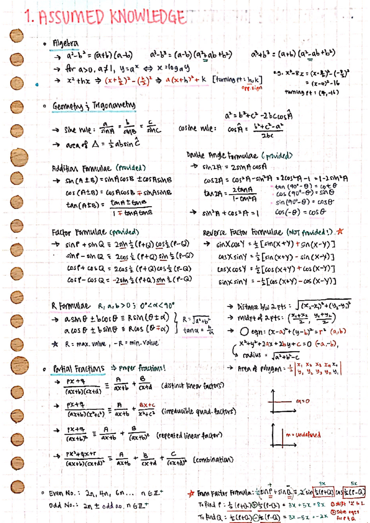 H2 level Math Notes Summary - Studocu