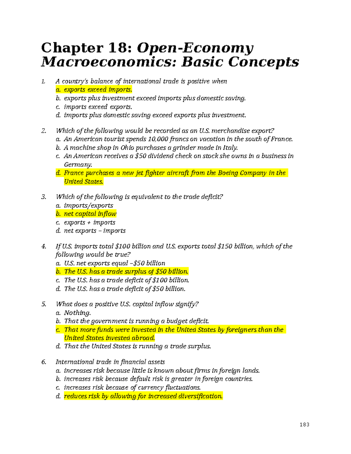 Macroeconomics - Kinh tế vĩ mô - Chapter 18 - Chapter 18: Open-Economy ...