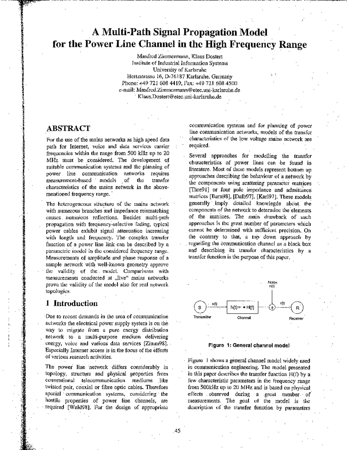 A Multi Path Signal Propagation Model Fo A Multi Path Signal Propagation Model For The Power 9770