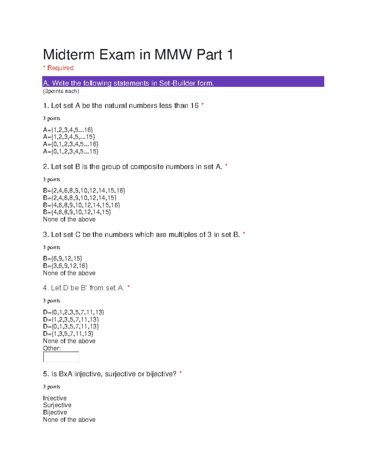 485726157 Midterm Exam in MMW Part 1 pdf - Midterm Exam in MMW Part 1 * Required A. Write the ...