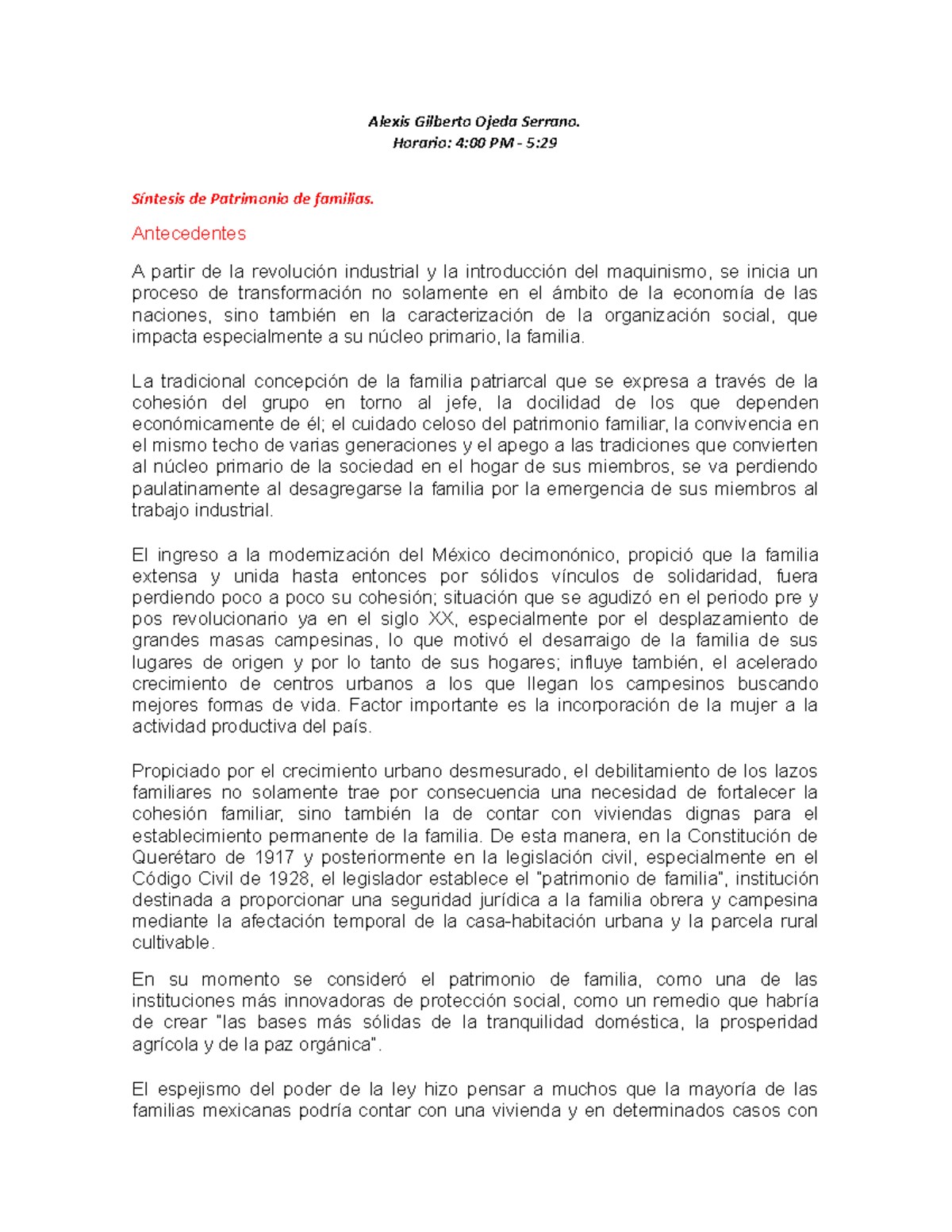 Sintesis de patrimonio de familiar - Alexis Gilberto Ojeda Serrano ...