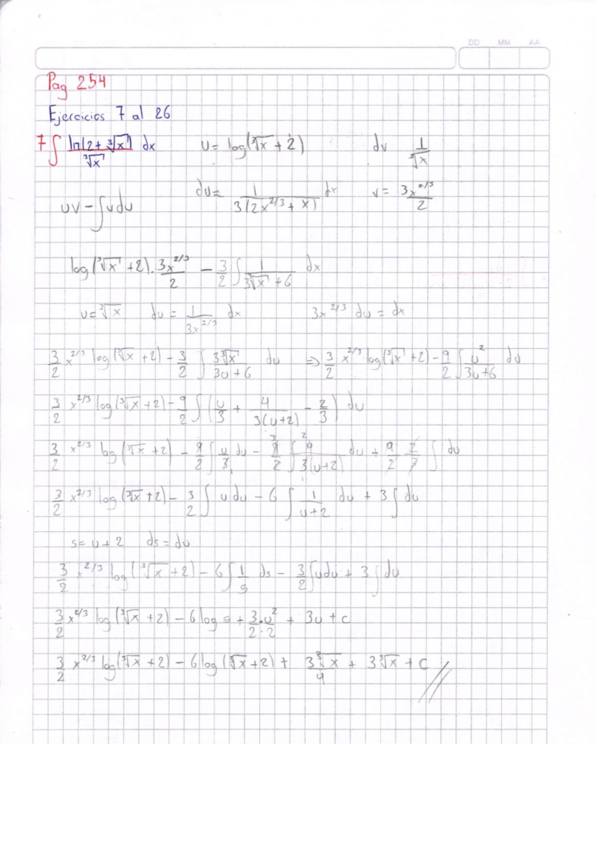 Ejercicios 7-26 - Ejer - Cálculo diferencial e integral - Studocu