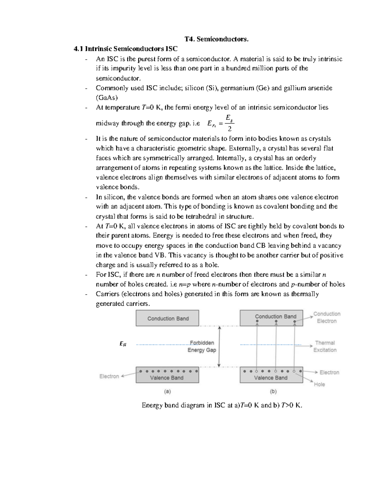 EEE2204 Physical Electronics I Topic 4 - T4. Semiconductors. 4 ...