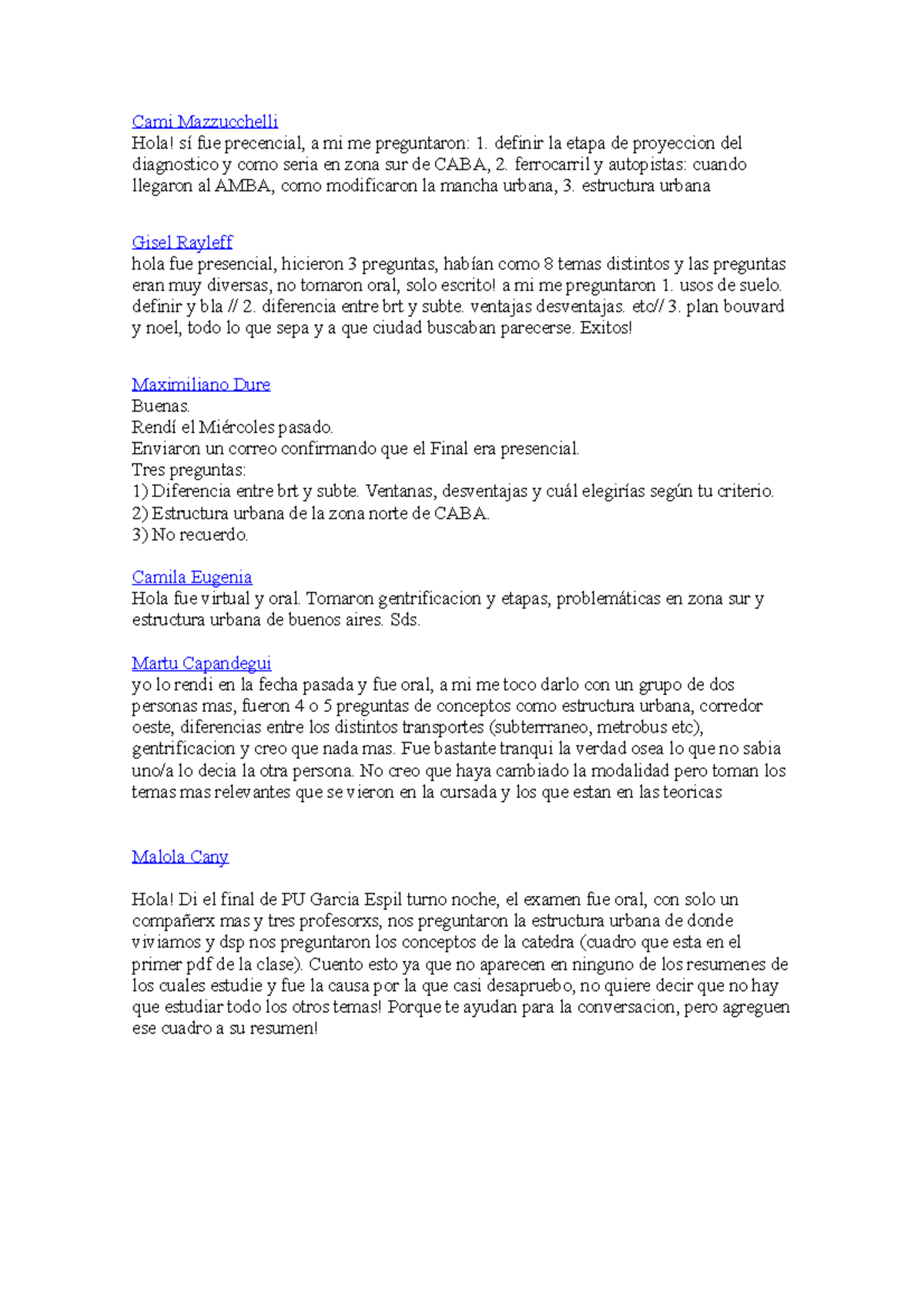 Finales PU Garcia Espil - Cami Mazzucchelli Hola! sí fue precencial, a ...