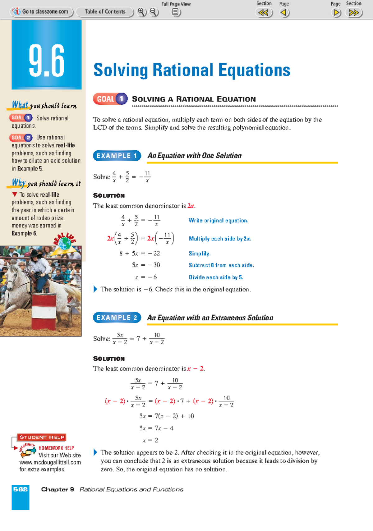 Rational equation - Simplify and solve the resulting polynomial ...