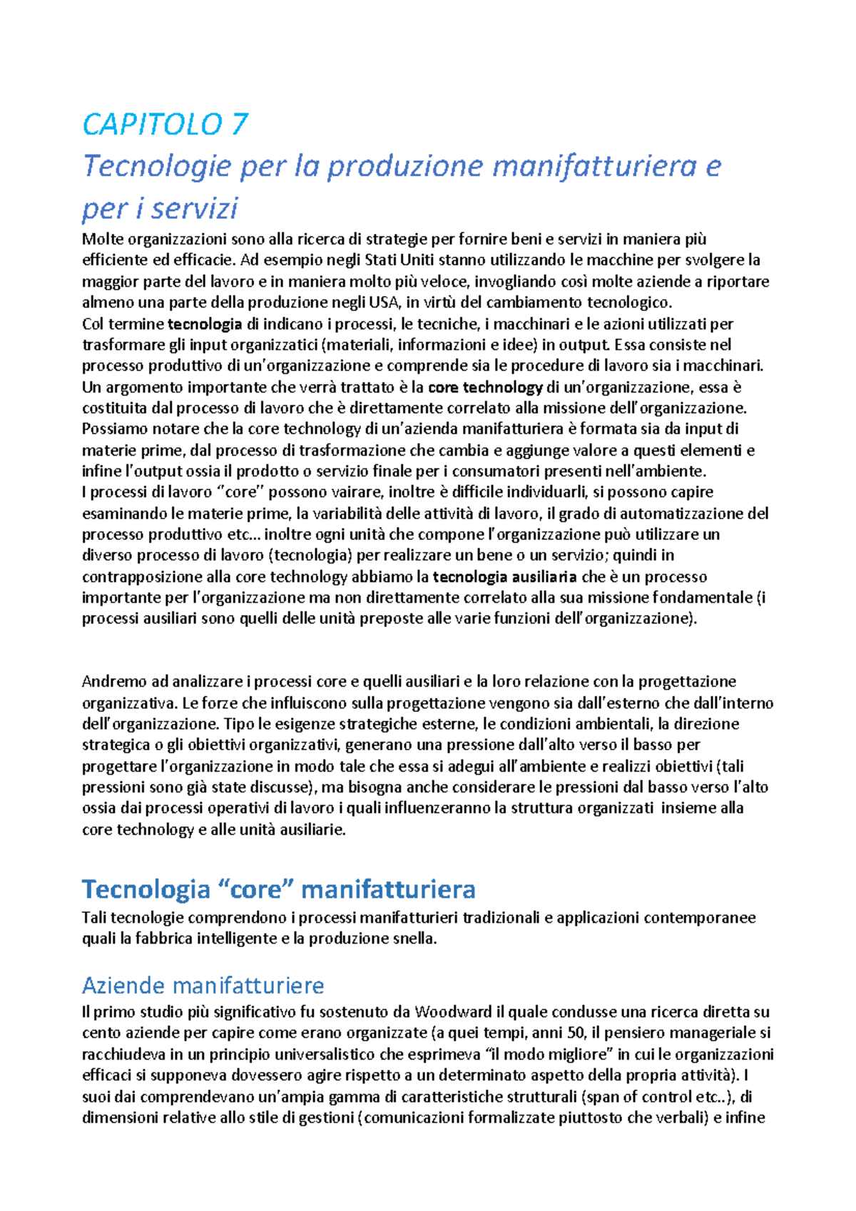 Capitolo 7 libro di organizzazione aziendale - Warning: TT: undefined function: 32 CAPITOLO 7 ...