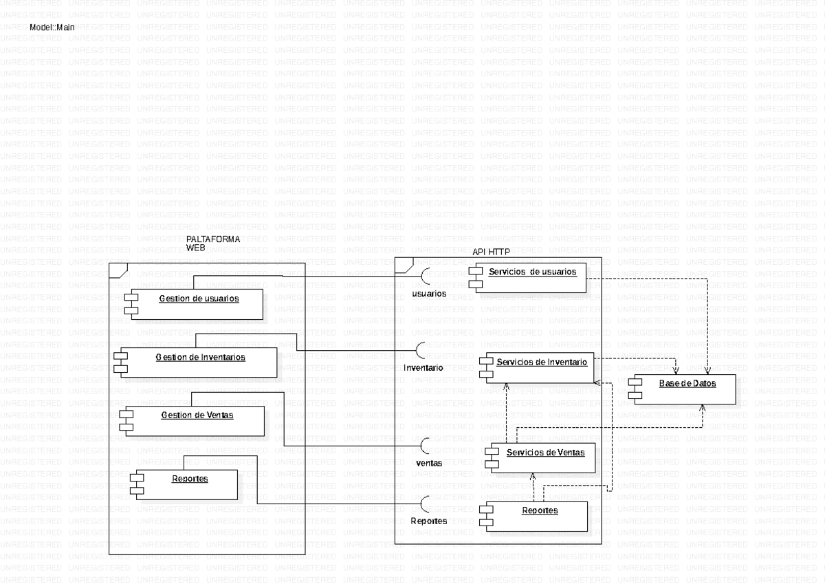 Arquitectura cliente servidor- diagrama de componetes - UNREGISTERED ...