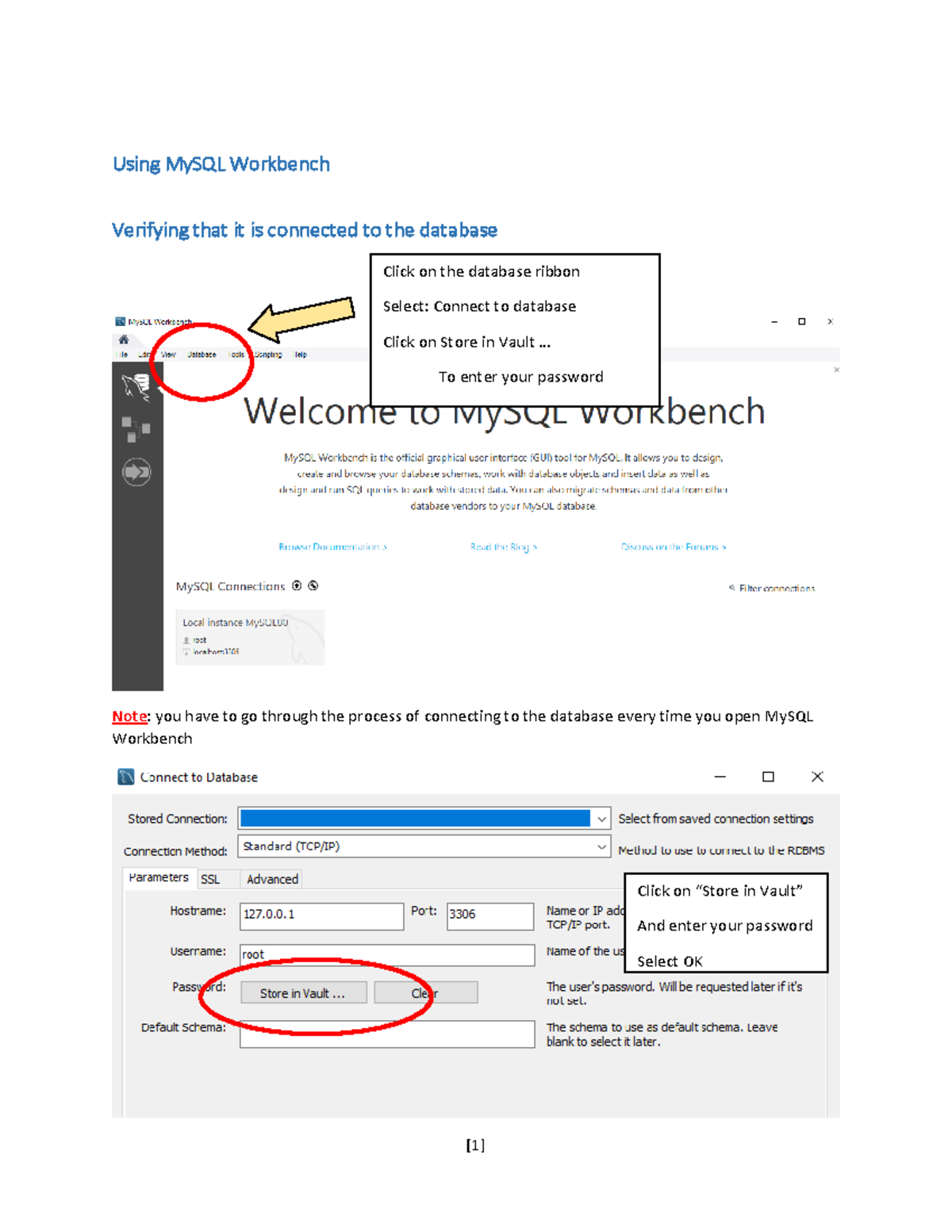 Using My SQL Workbench - Using MySQL Workbench Verifying that it is ...