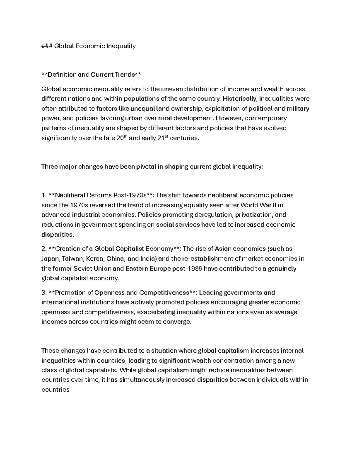 Global economic inequality - Global Economic Inequality Definition and ...