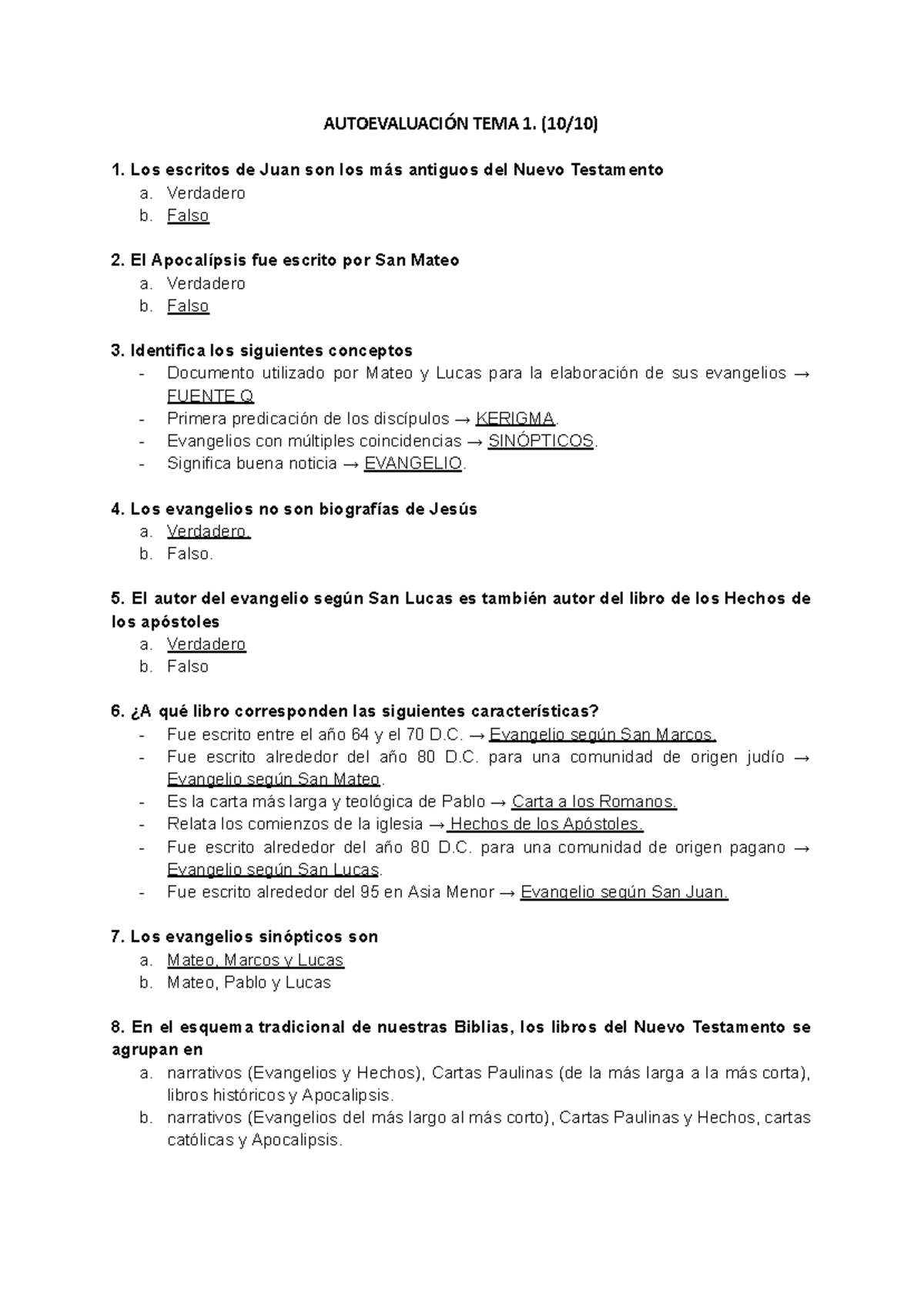 DECA B - Cuestionarios DECA B - AUTOEVALUACIÓN TEMA 1. (10/10) Los ...
