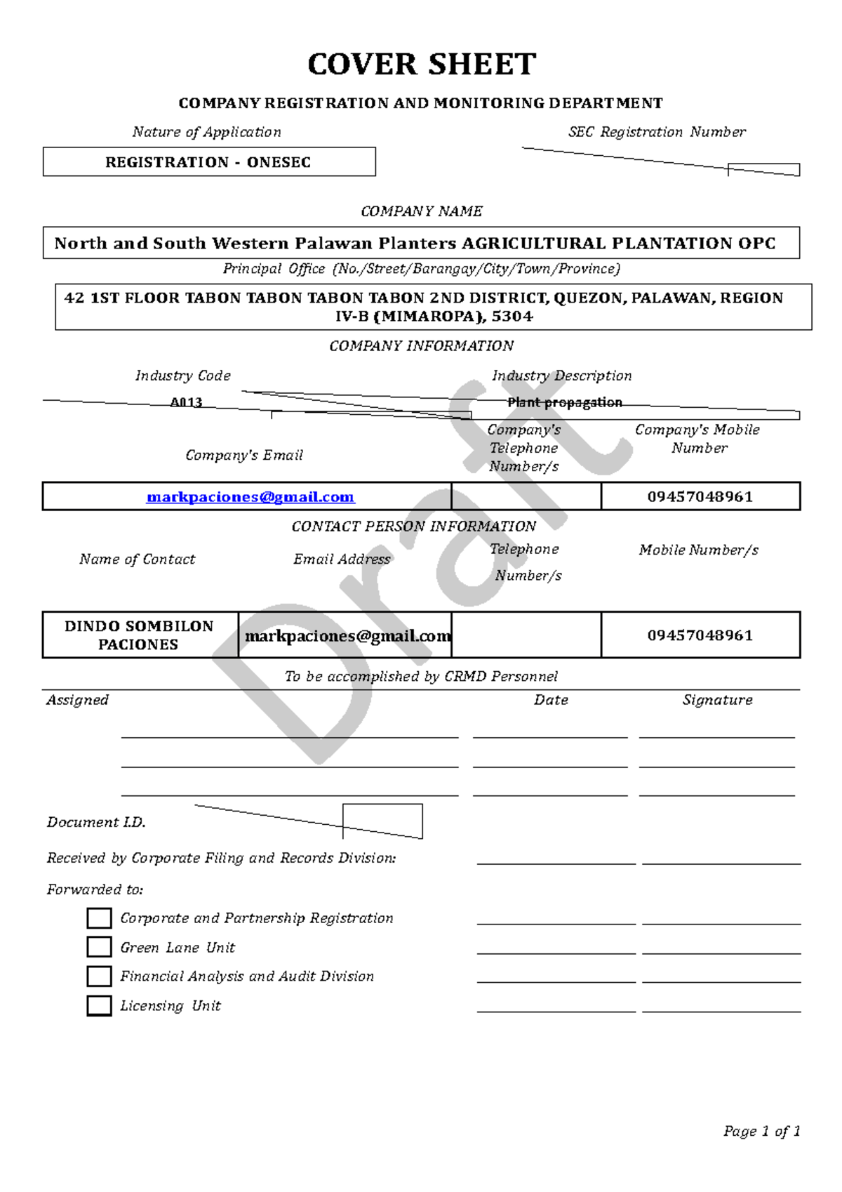 Cover Sheet - dgdeyht - Plant propagationA COVER SHEET COMPANY ...