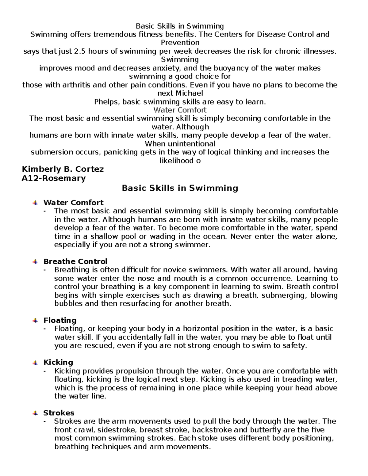 443869189 Basic Skills in Swimming - Basic Skills in Swimming Swimming ...