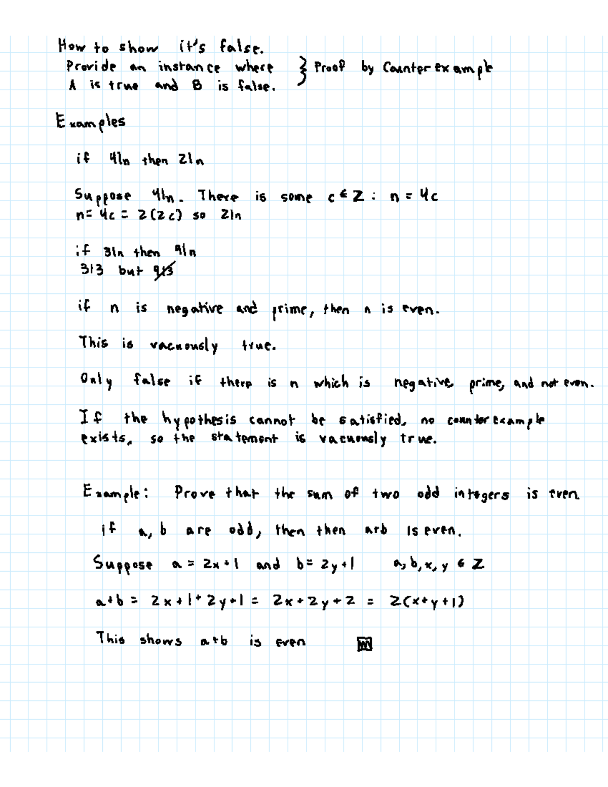 2 Proofs Examples - Math 301 w/ Shephardson - Math 301 - Studocu