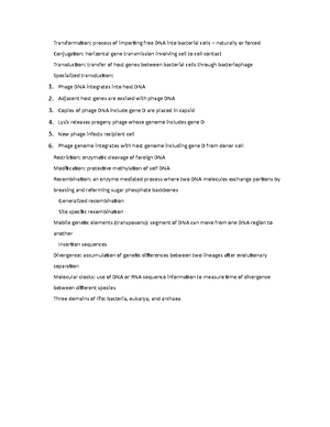 Microbiology lecture ten - Transformation: process of importing free ...