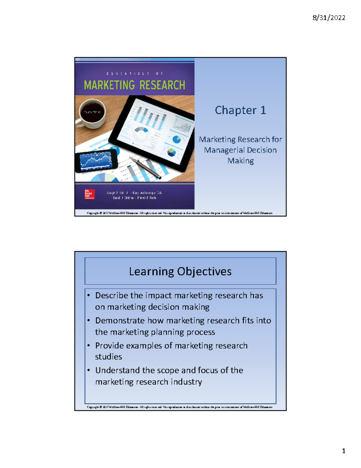 Ch 1 - One the most important silde documents - Copyright © 2017 McGraw-Hill Education. All ...