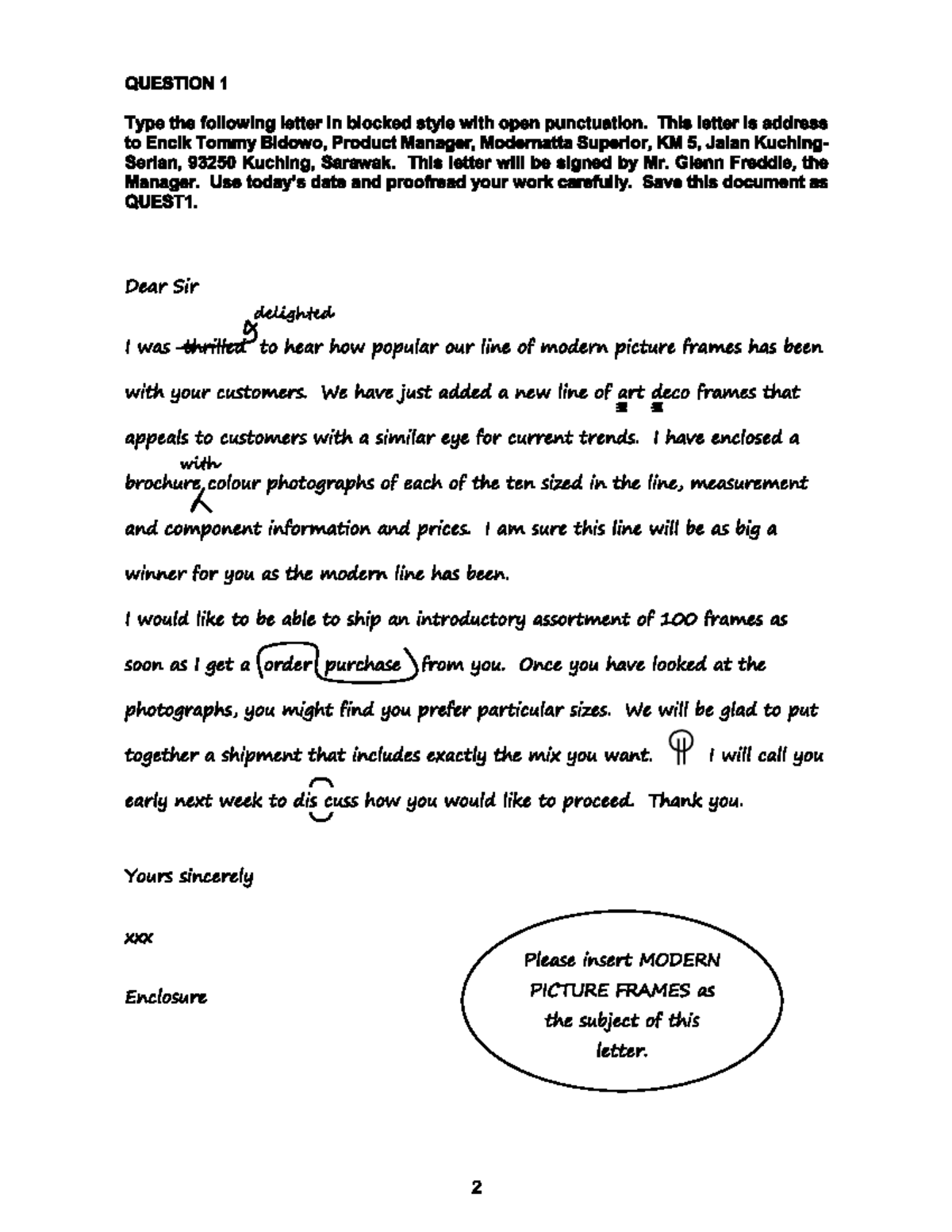 Business Letter - Tutorial 1 - Document Processing - Studocu