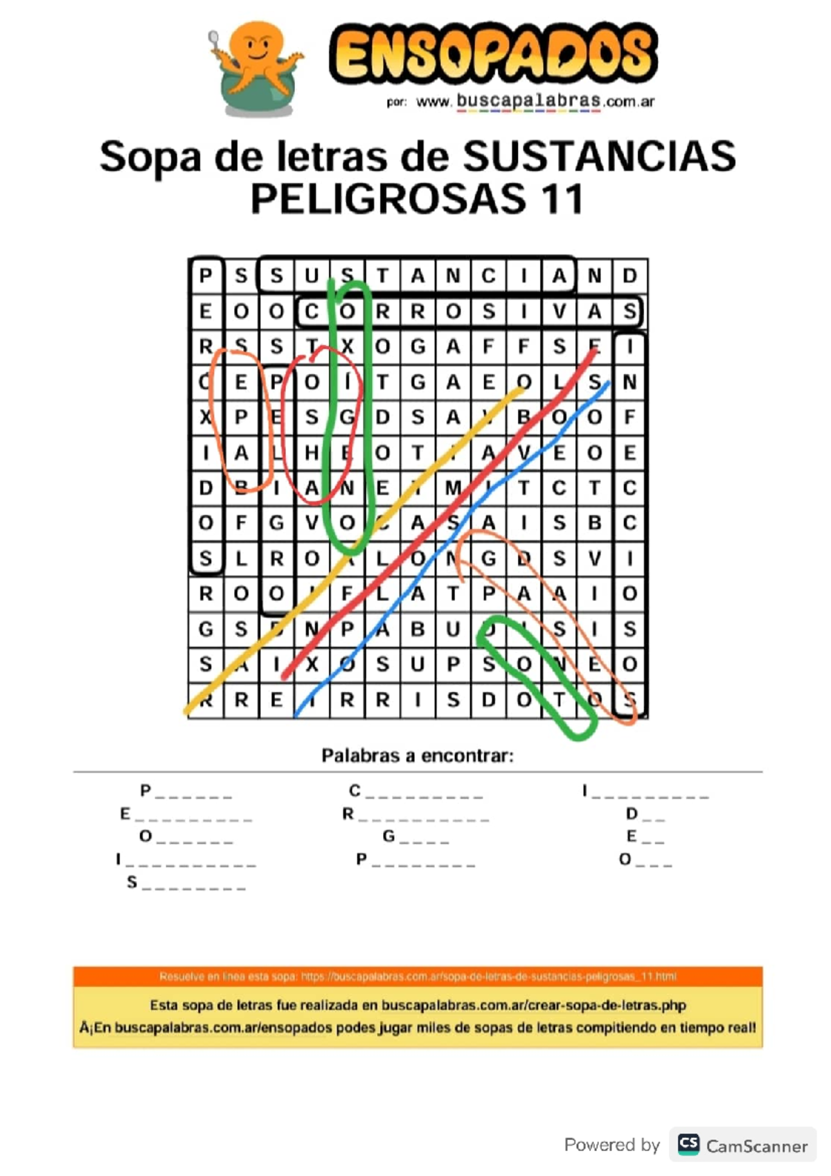 Camilo Gómez - Sirve - ENSOPADOS por: Sopa de letras de SUSTANCIAS ...