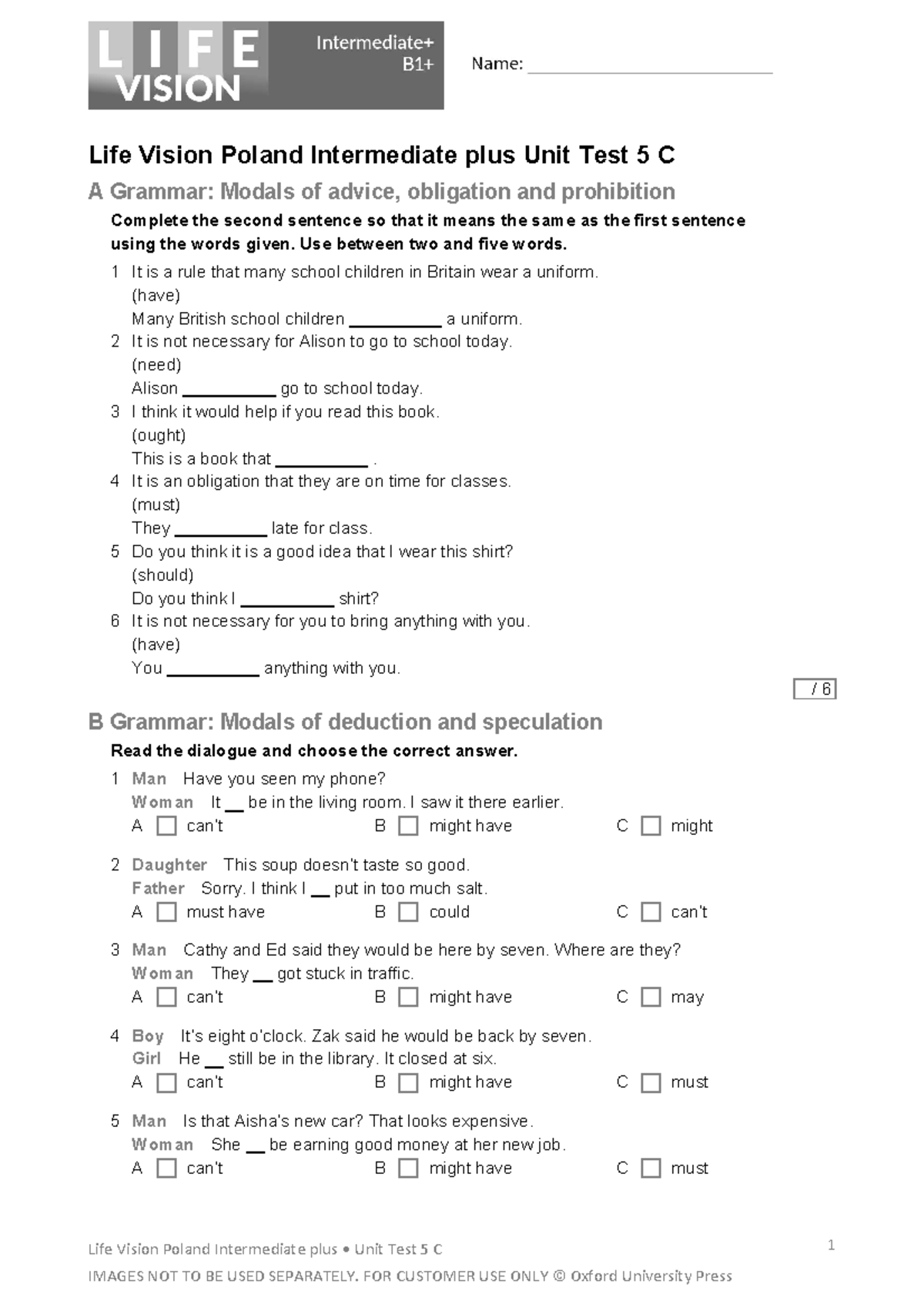 Lif vis pol intp unit 5c dys - Life Vision Poland Intermediate plus ...