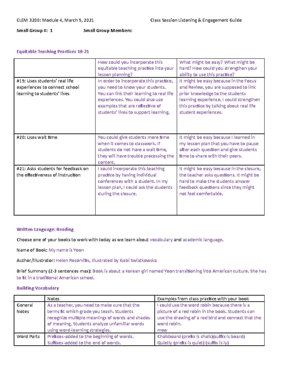 -ELEM 3200 M4 Student Engagement Guide 03 - ELEM 3200: Module 4, March ...