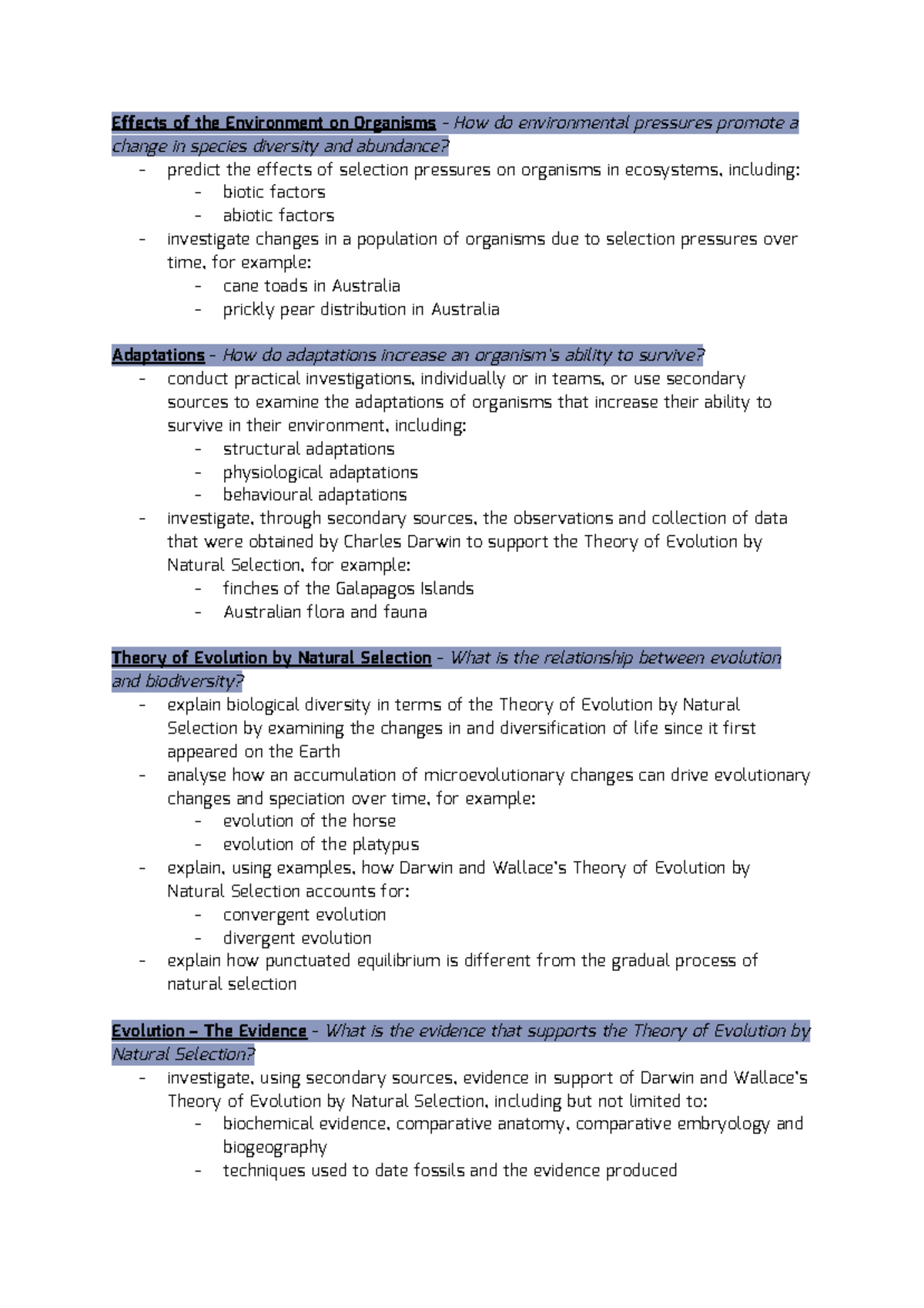 Bio module 3 - biological diversity aka the cult surrounding charles ...