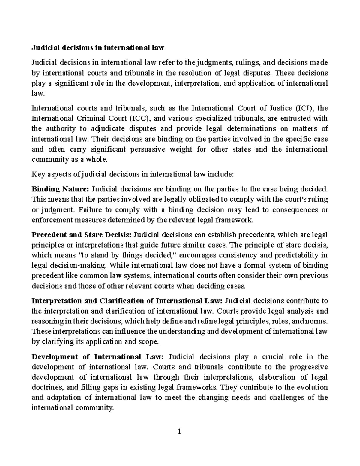 International law reading 05 - Judicial decisions in international law ...