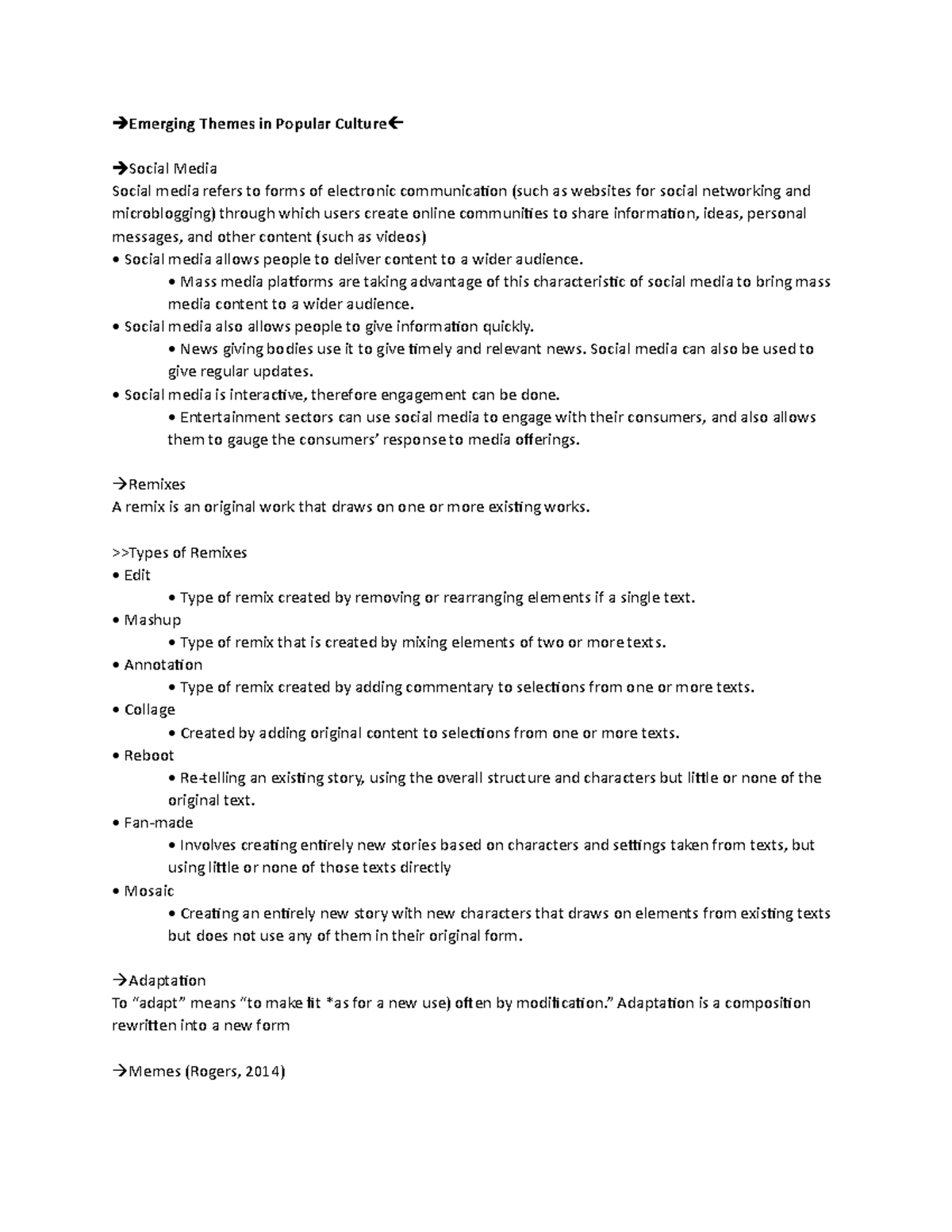 Emerging Themes in Popular Culture - Emerging Themes in Popular Culture ...