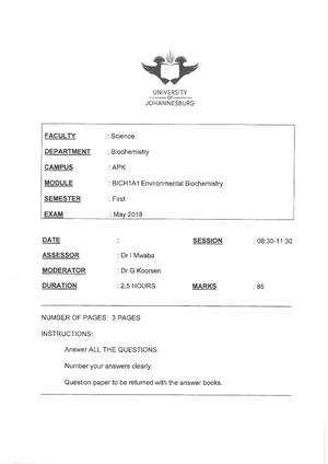 3A 2022 Practical Learning Guide - BIOCHEMISTRY 3A MOLECULAR BIOLOGY ...