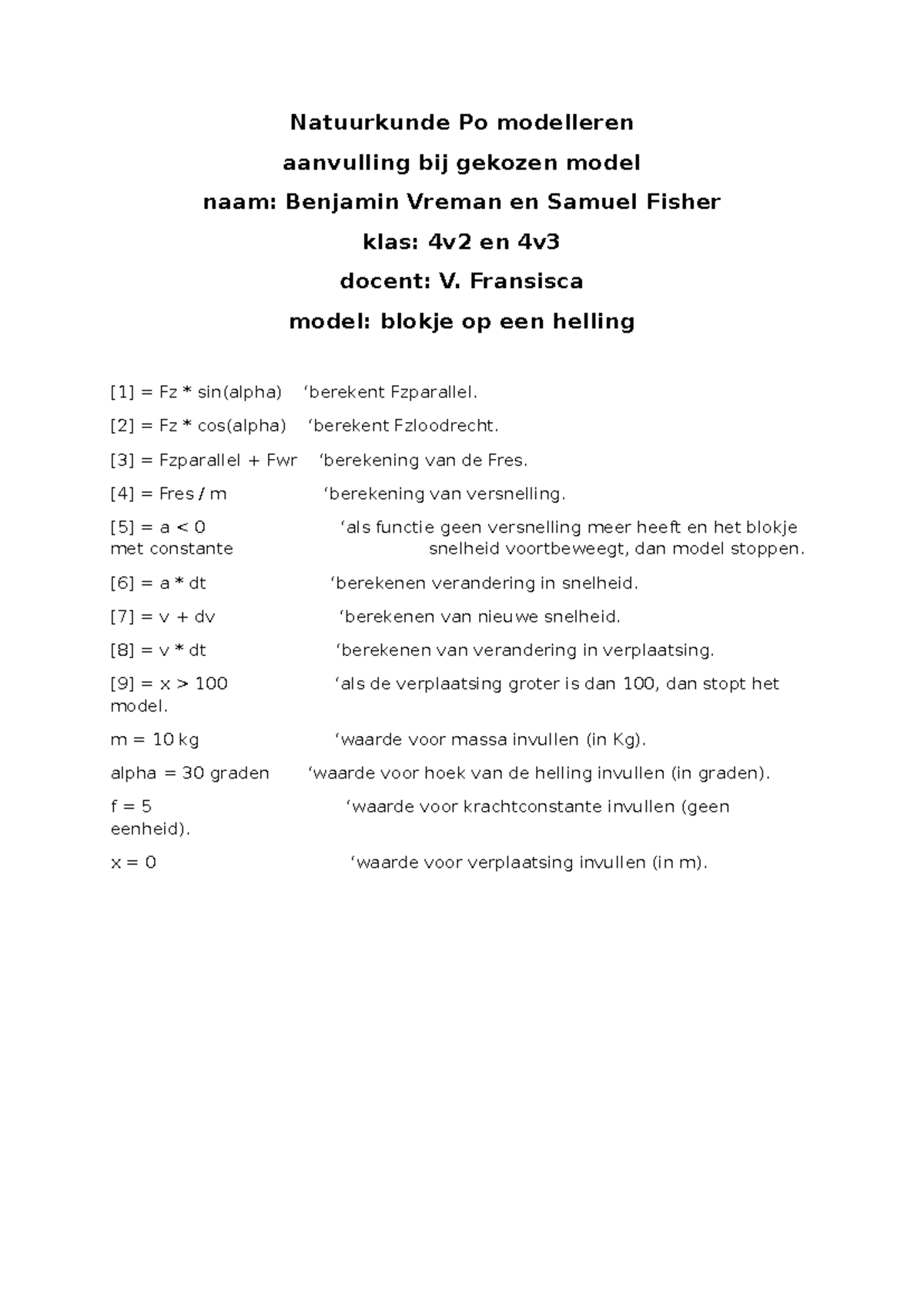 Natuurkunde PO modelleren aanvulling bij gekozen model - Natuurkunde Po ...
