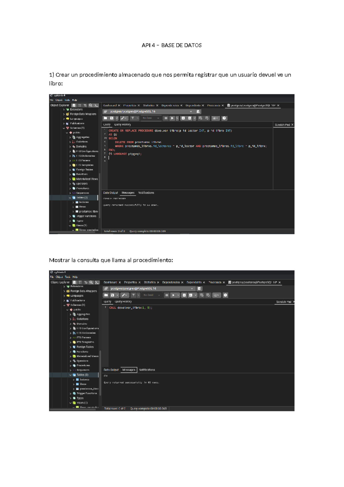 Base de Datos API 4 Teclab Tecnico en programación - API 4 – BASE DE DATOS Crear un ...
