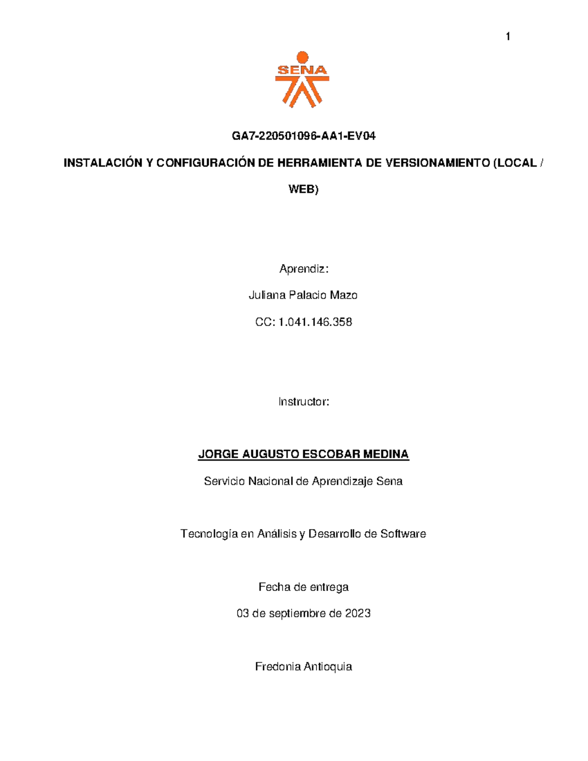 GA7-220501096-AA1-EV04 Instalacion Y Configuracion DE LA Herramienta DE ...