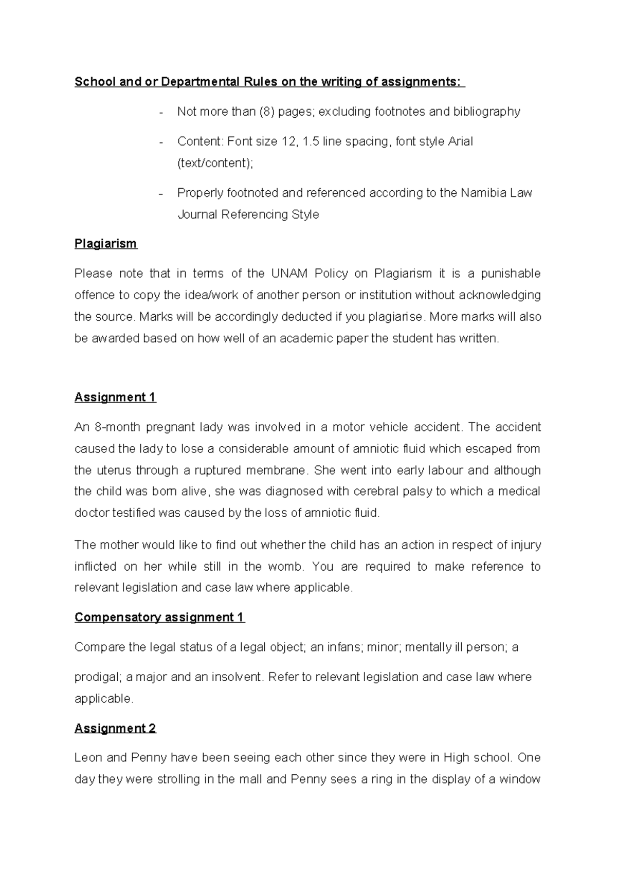 Law of Persons Marriage Assignment questions 2024 - School and or ...