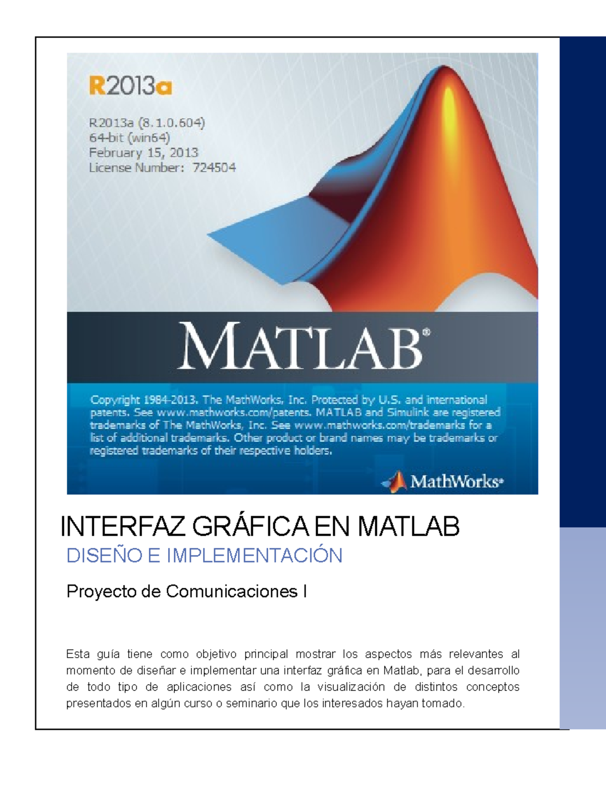 Guia de Interfaz Gráfica - INTERFAZ EN MATLAB E Proyecto de ...
