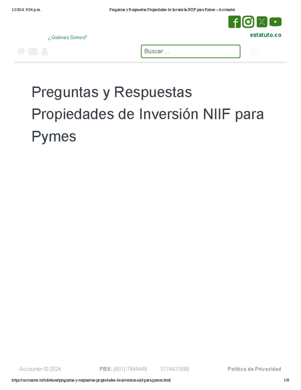 Propiedades DE Inversion - Preguntas y Respuestas Propiedades de ...