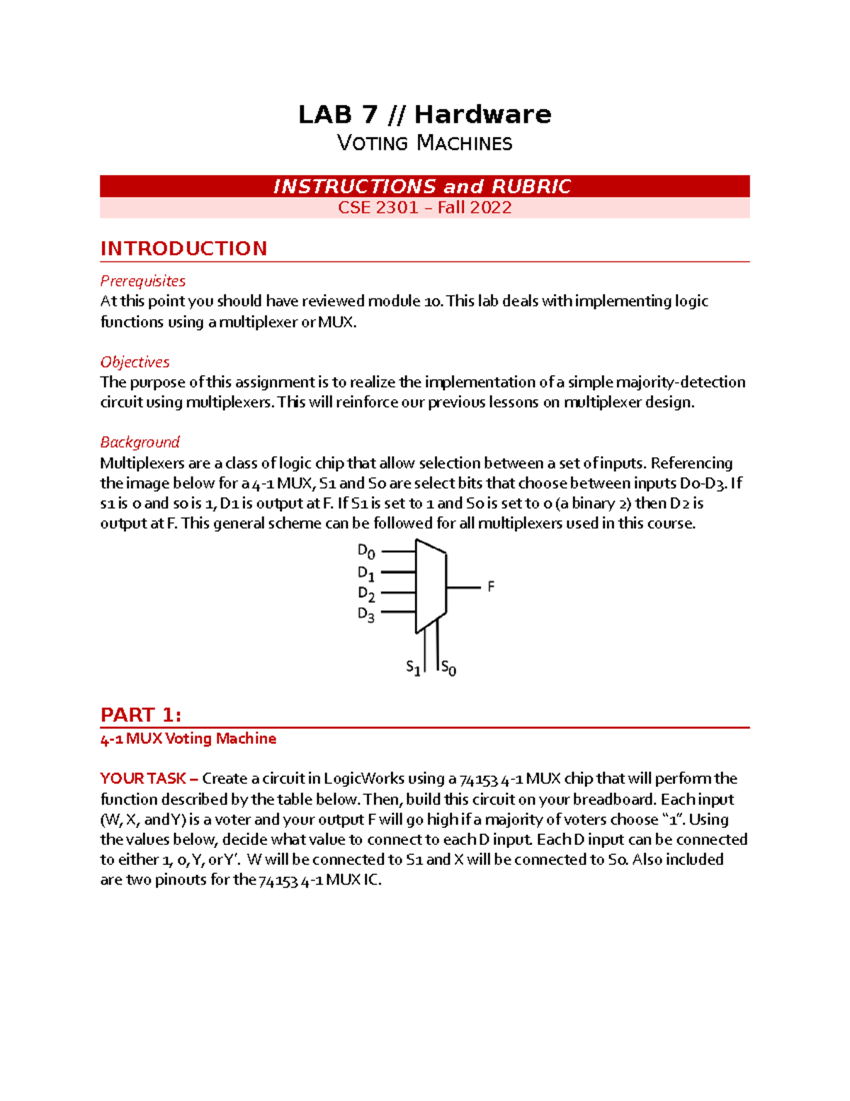 Lab7 Voting Machine Cse2301 F22 Lab 7 Hardware Voting Machines Instructions And Rubric Cse