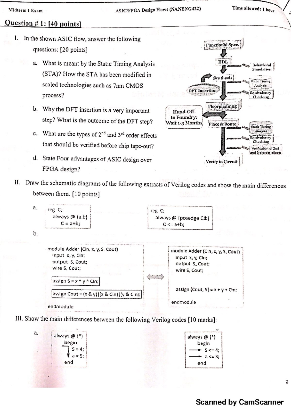 Midterm Exam 12 October 2018 Questions And Answers Electric Circuits Scanned By Camscanner