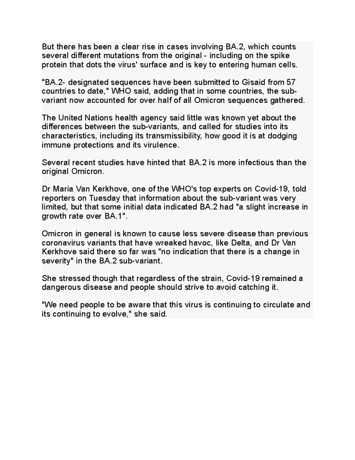 Be21aac aac asas aac to - But there has been a clear rise in cases ...